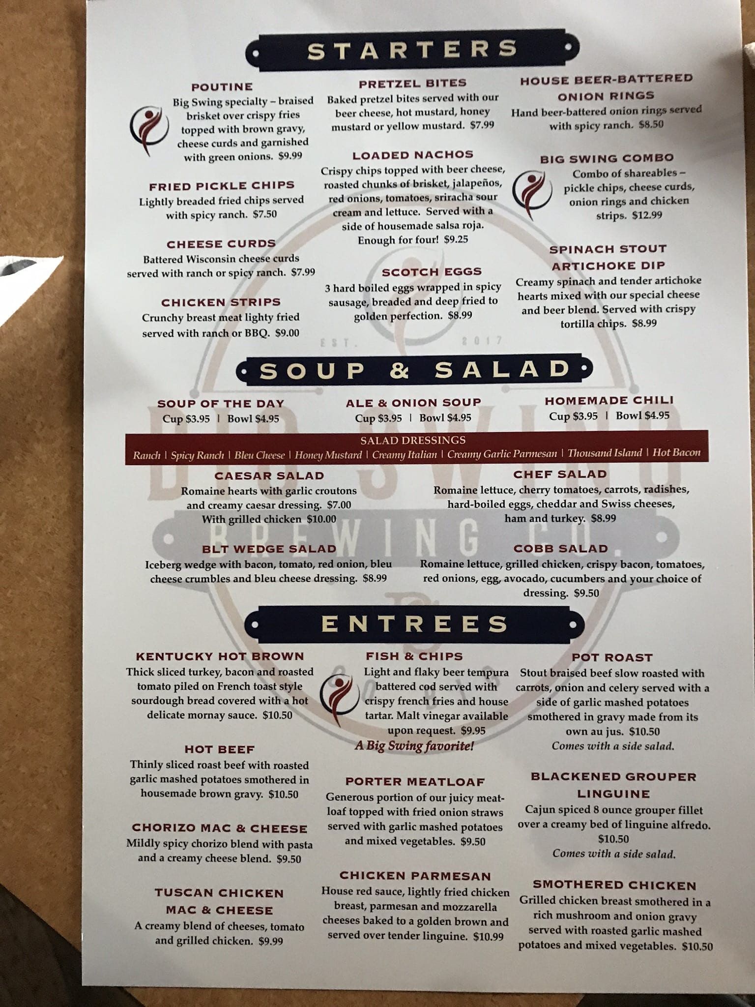 Exclusive Look at the Big Swing Menu! | Quad Cities > QuadCities.com