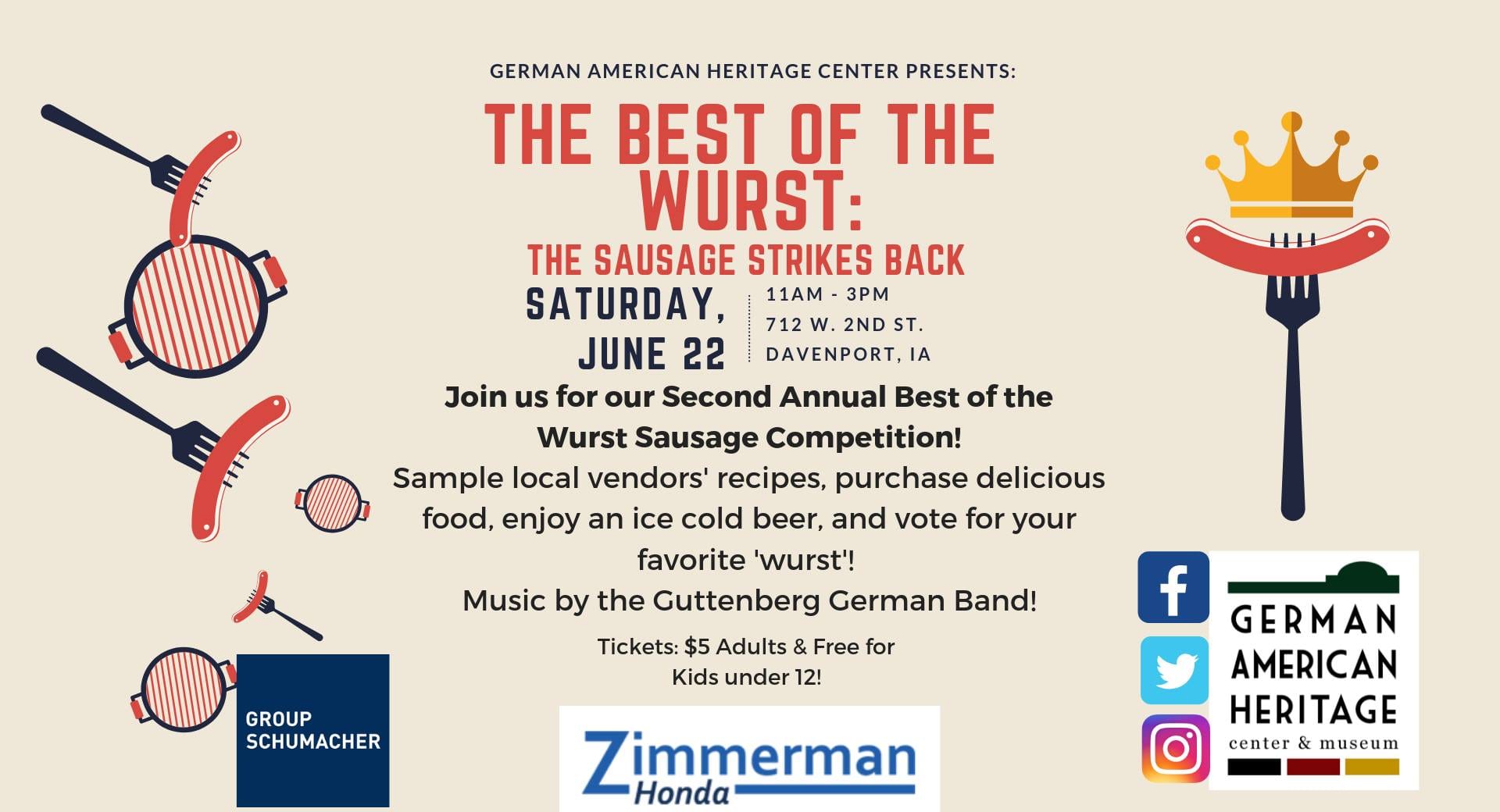 Who Will Be the Best of the Wurst? You Decide Saturday At Davenport's ...