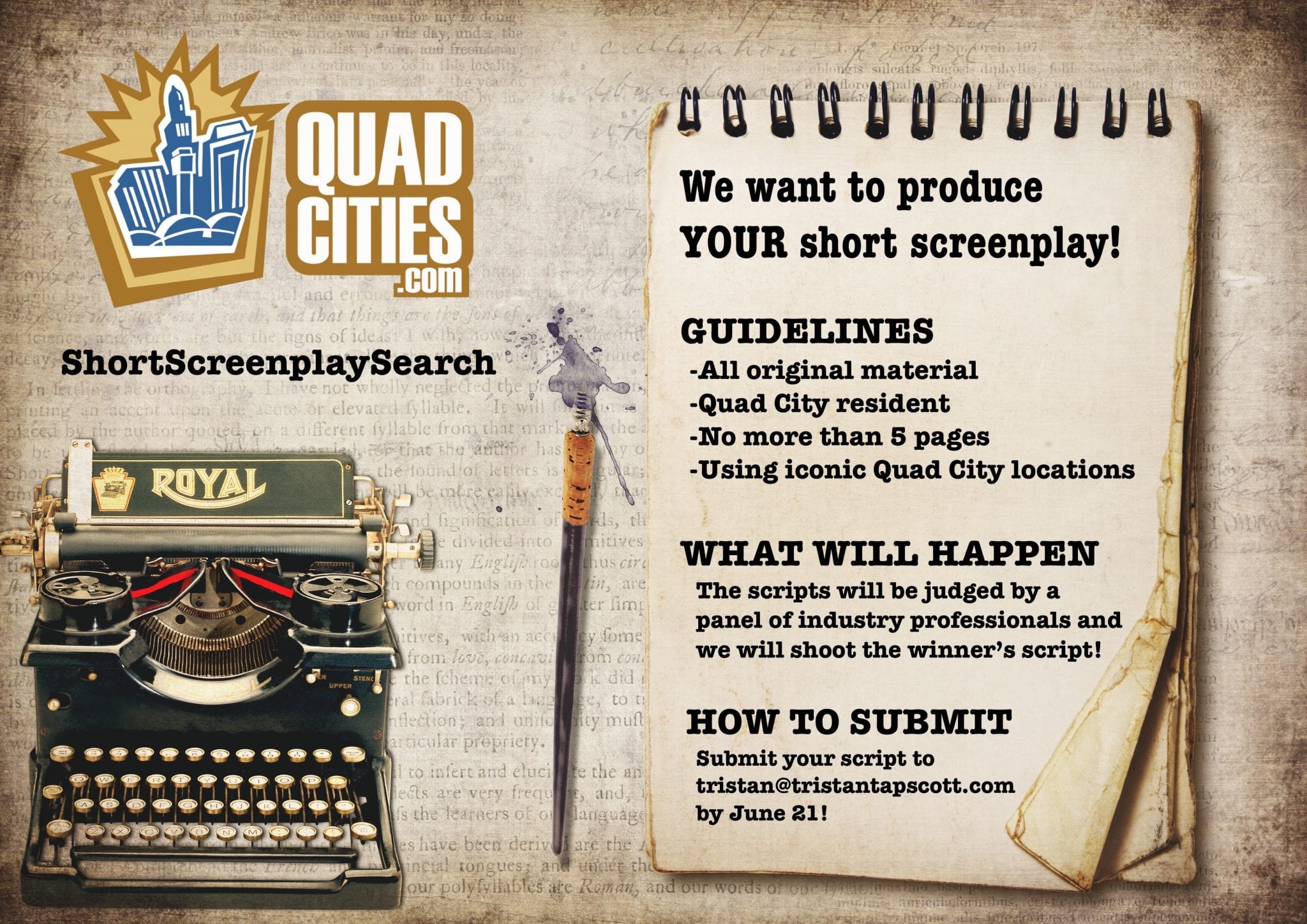 QuadCities.com Wants To Produce Your Short Film! Enter Our Screenplay ...