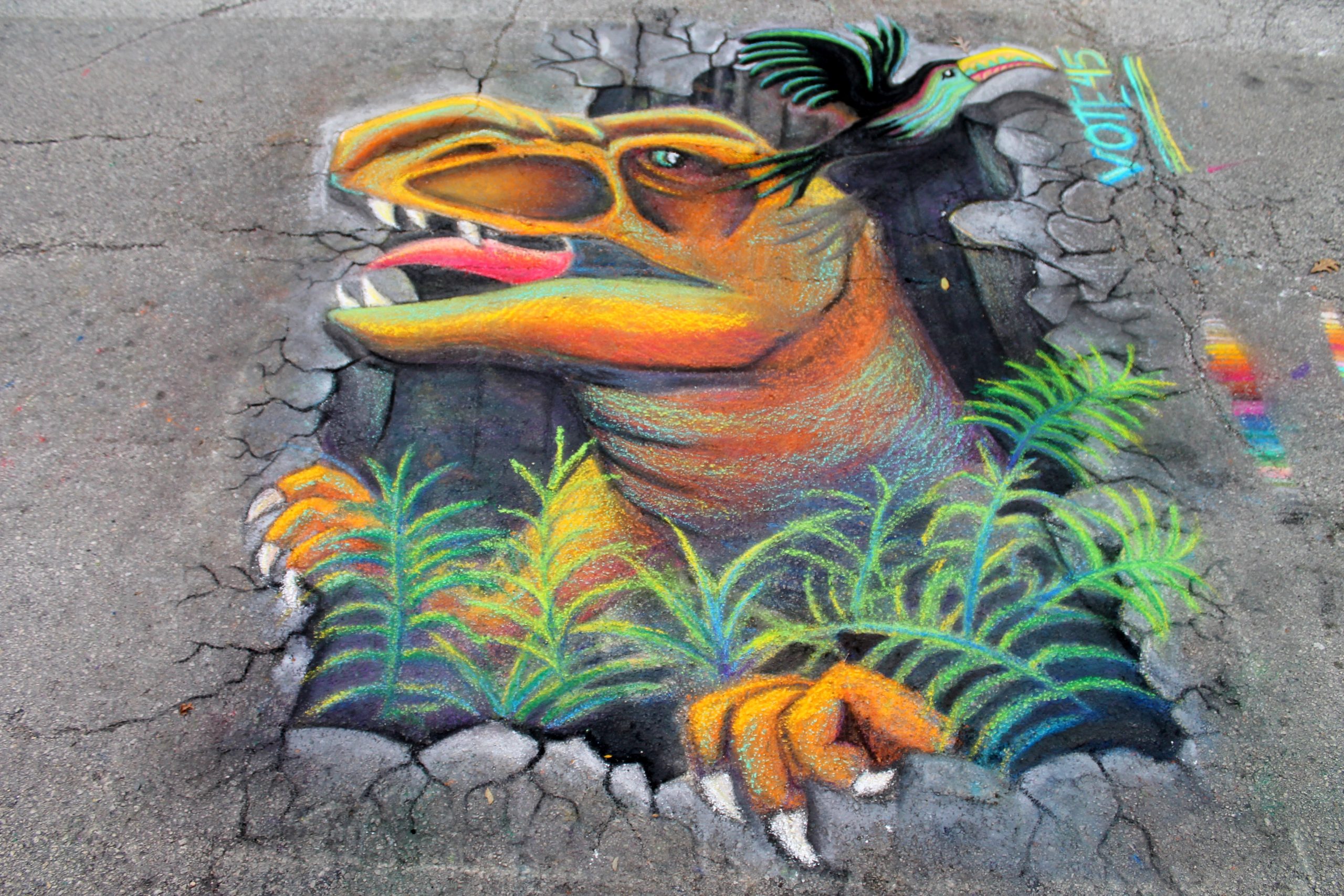 Quad City Arts Chalk Art Fest Shining On Downtown Rock Island | Quad ...