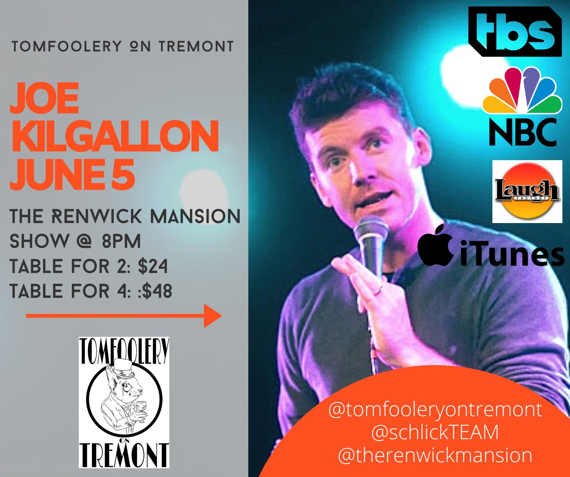 Joe Kilgallon Bringing The Laughs To Tomfoolery On Tremont | Quad ...