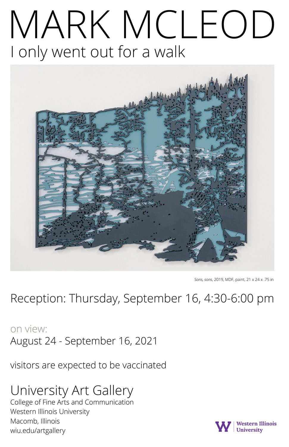 Mark McLeod Art Exhibit Walking Into Western Illinois Art Gallery ...