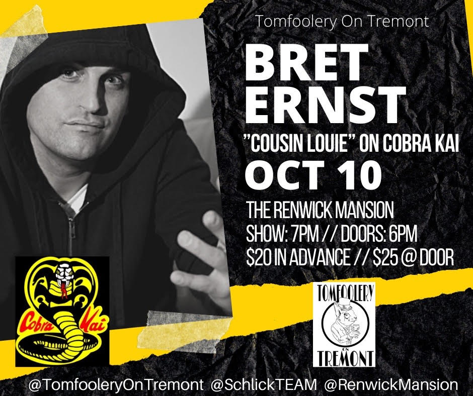 Bret Ernst, Cousin Louie On 'Cobra Kai,' Coming To Tomfoolery On ...