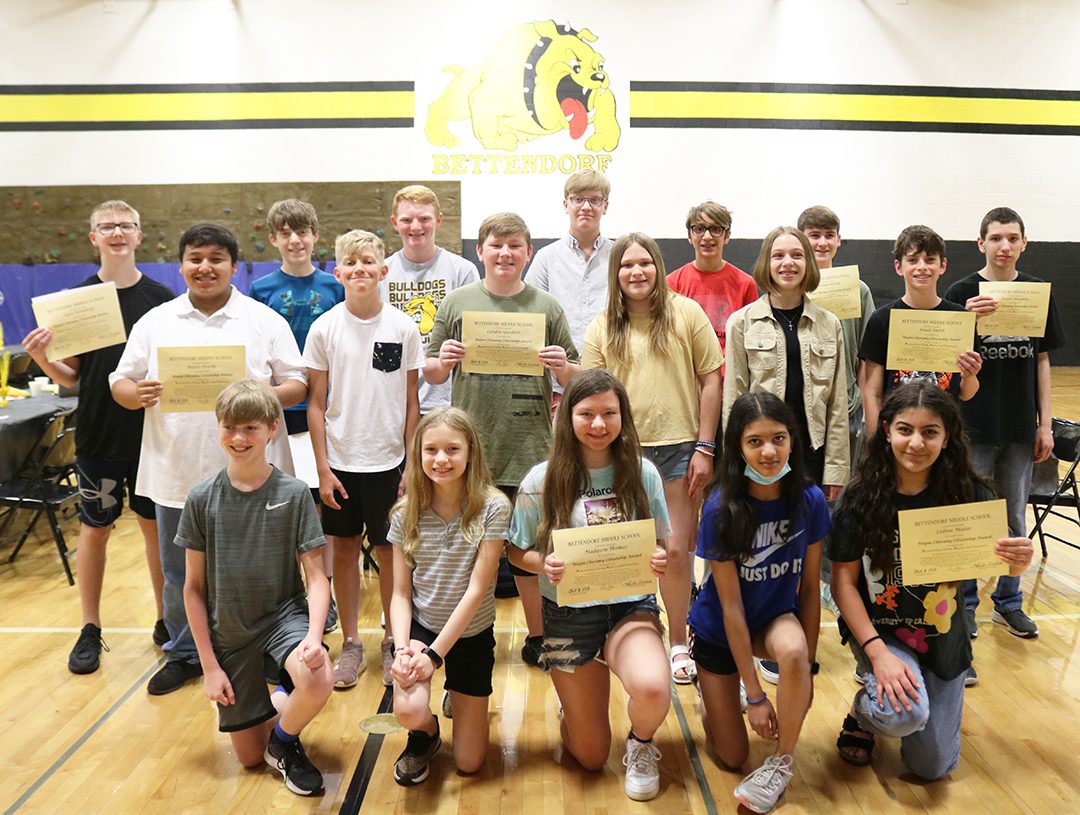 Bettendorf Middle School Students Win 2022 Wayne Cheramy Citizenship ...