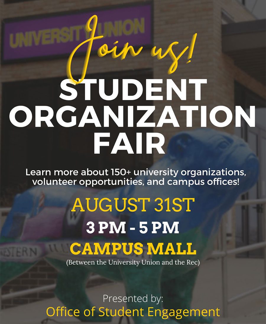 Western Illinois Fall 2022 Student Organization Fair Set for Aug. 31 ...