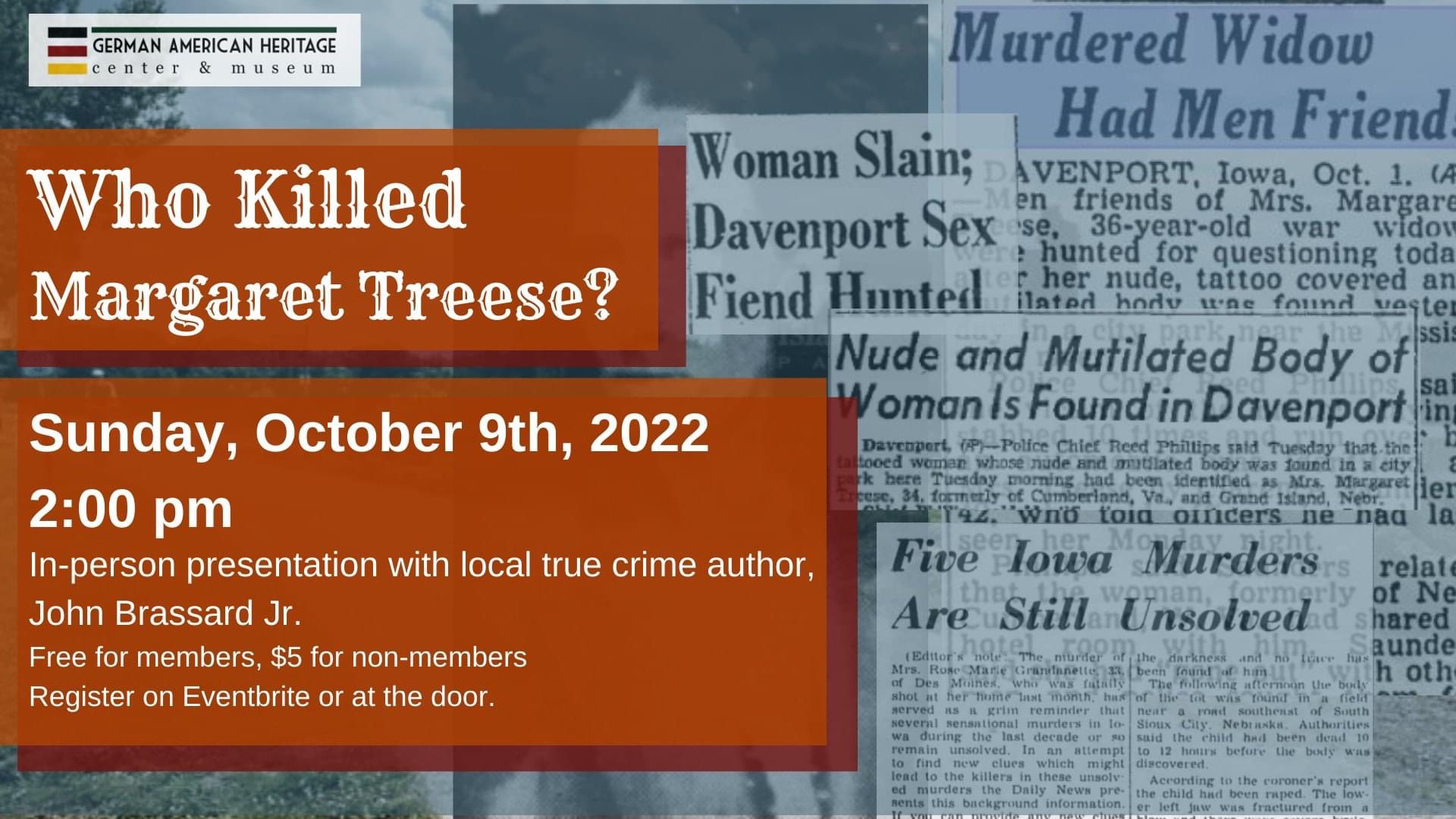 Discover "Who Killed Margaret Treese?" At Iowa's German American ...
