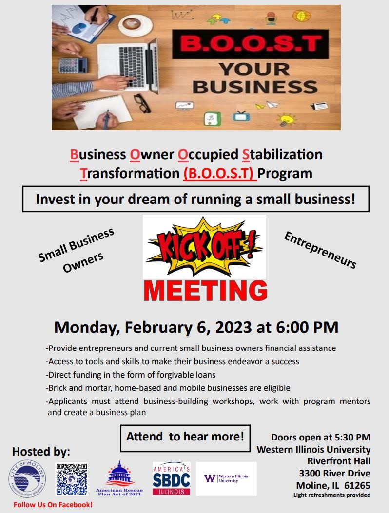 Western Illinois University With SBDC to Host BOOST Program | Quad ...