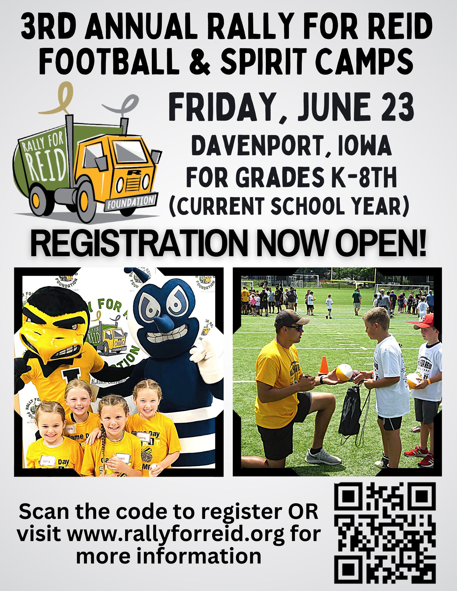 Rally For Reid Football Camps Coming Up | Quad CitiesQuadCities.com