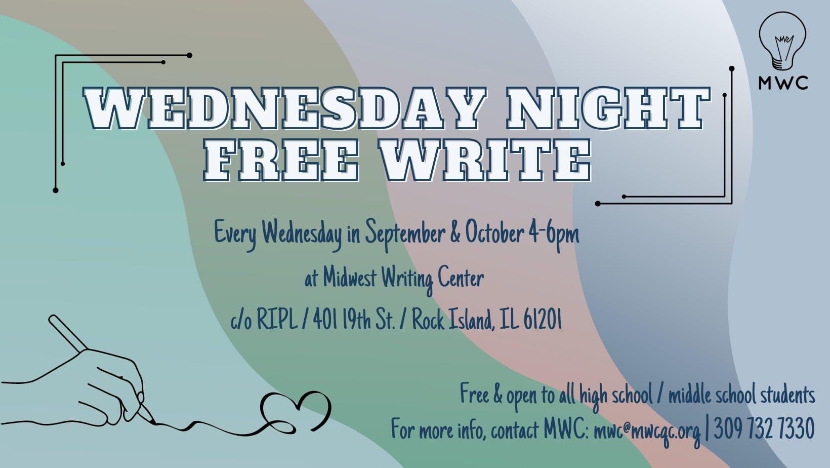 Midwest Writing Center Hosting Free Writing Nights | Quad ...