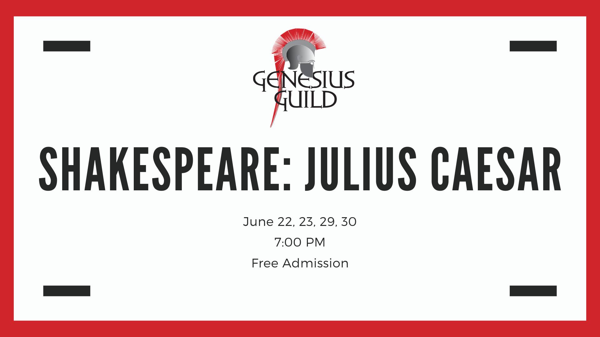 Et Tu, June 29-30? Genesius Guild's 'Julius Caesar' Returns This ...