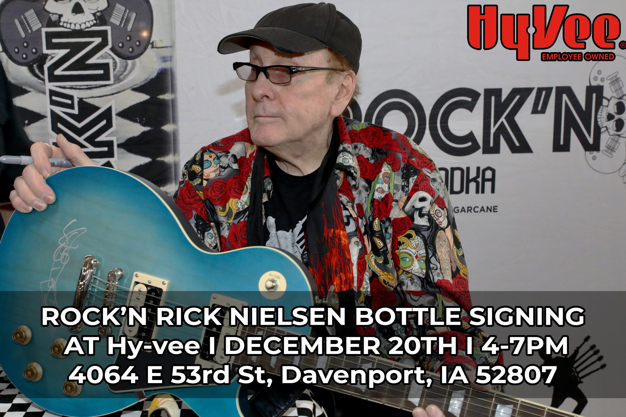 No Cheap Trick, Rick Nielsen Signing Bottles Of Rock'N Vodka At ...